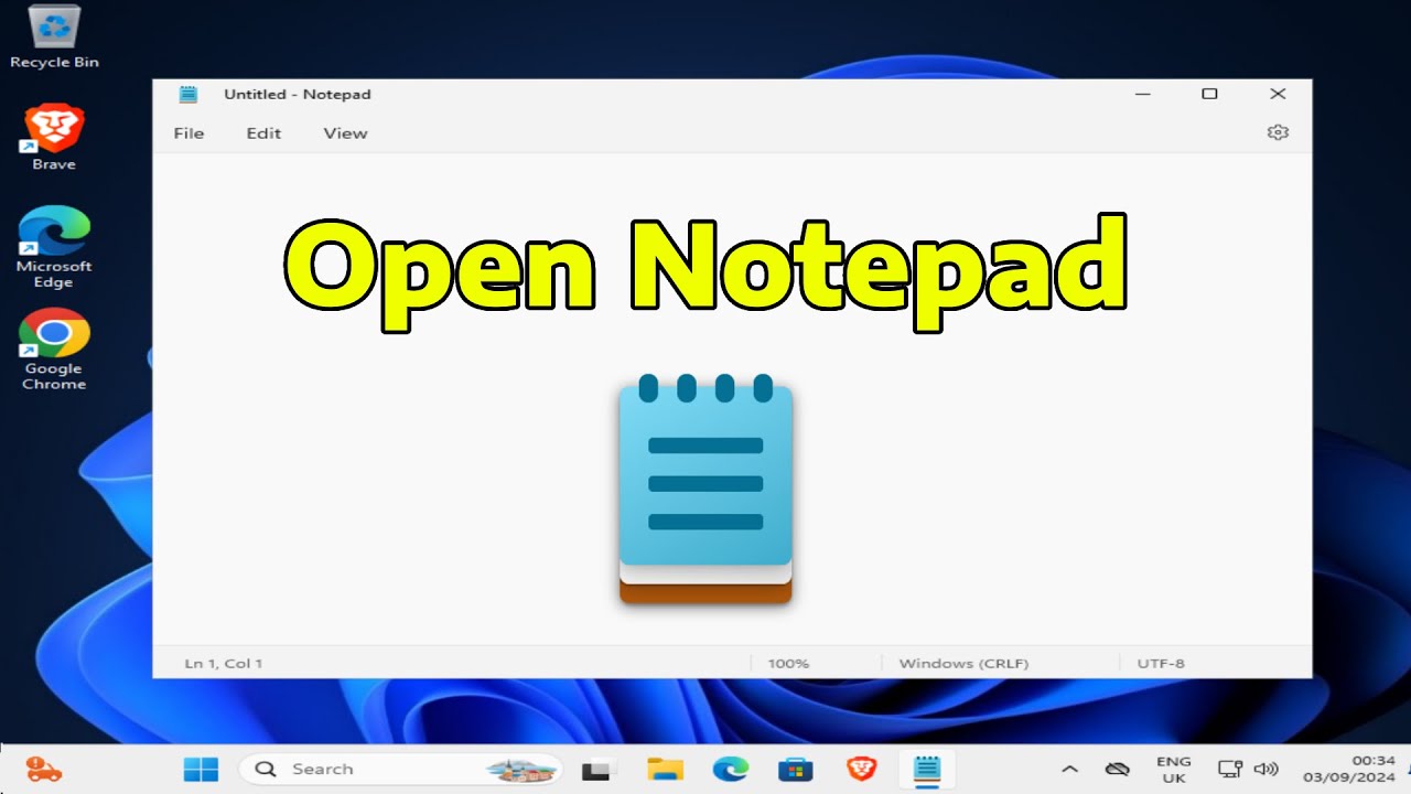 How To Open Notepad in Windows 11 - YouTube