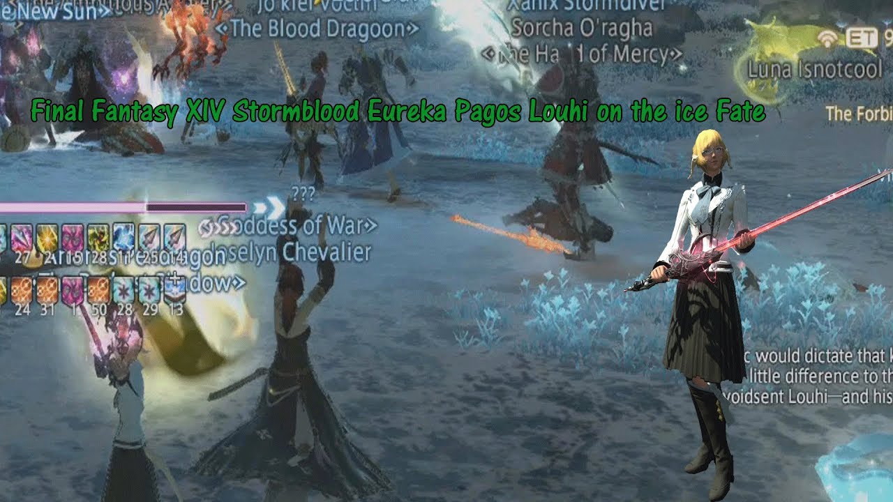 Final Fantasy XIV Stormblood (Eureka Pagos) Louhi on the ice Fate - YouTube