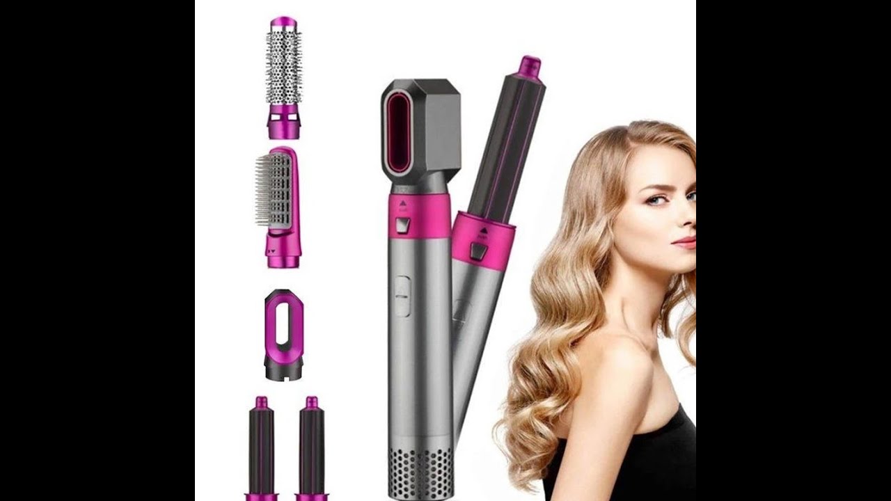 Hair Dryer Brush 5 In 1 Dryer And Hot Air Brush Hair Straightener Curler Complete Set Youtube