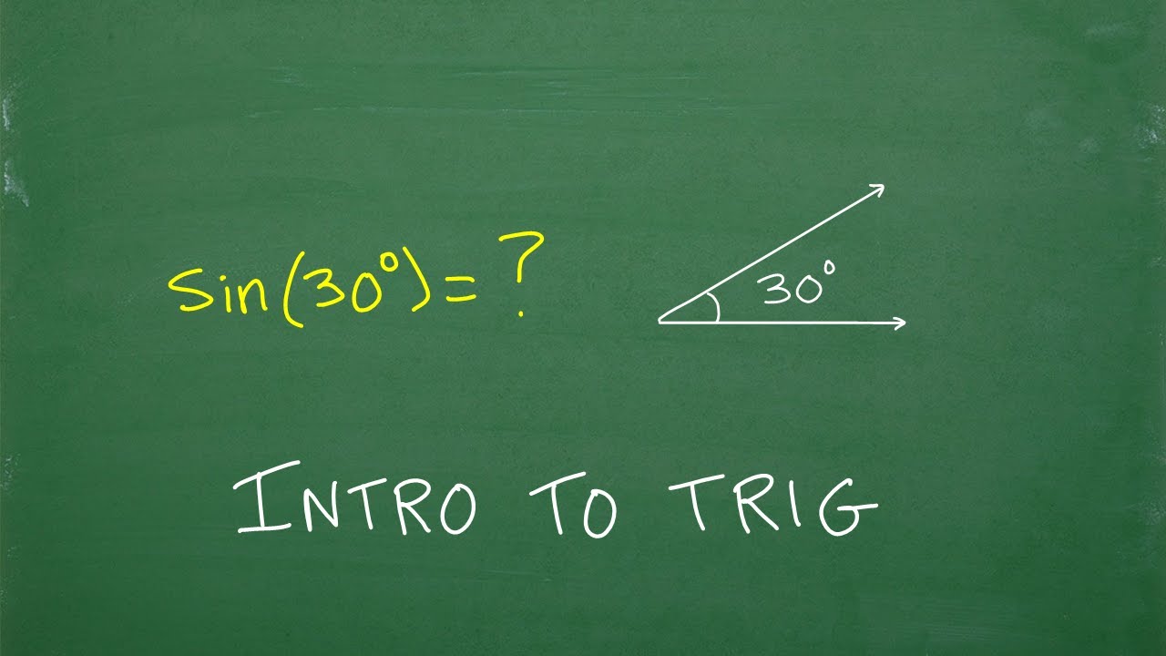 SIN 30 Degree Angle Basic Trigonometry YouTube