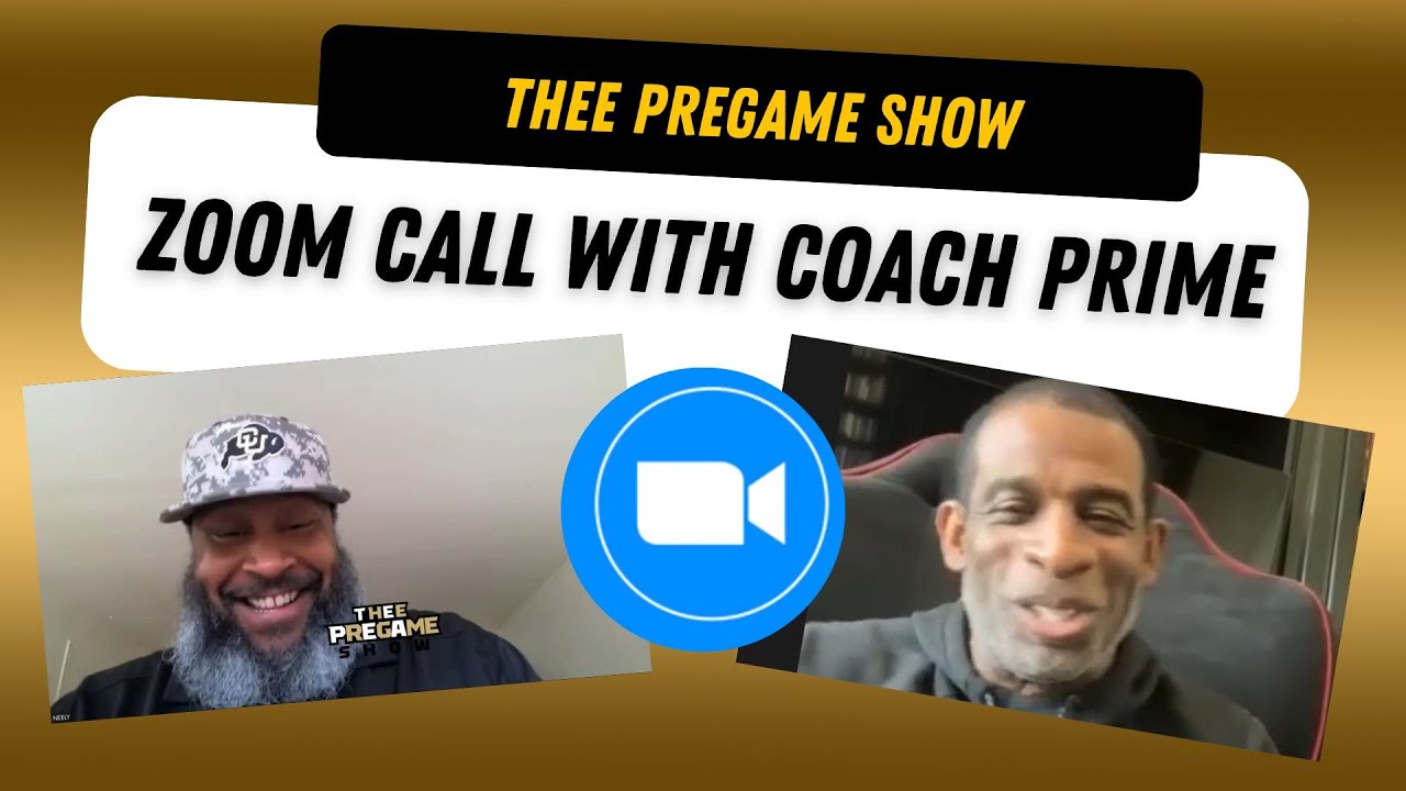 Thee Pregame Show Zooms with Coach Prime - YouTube