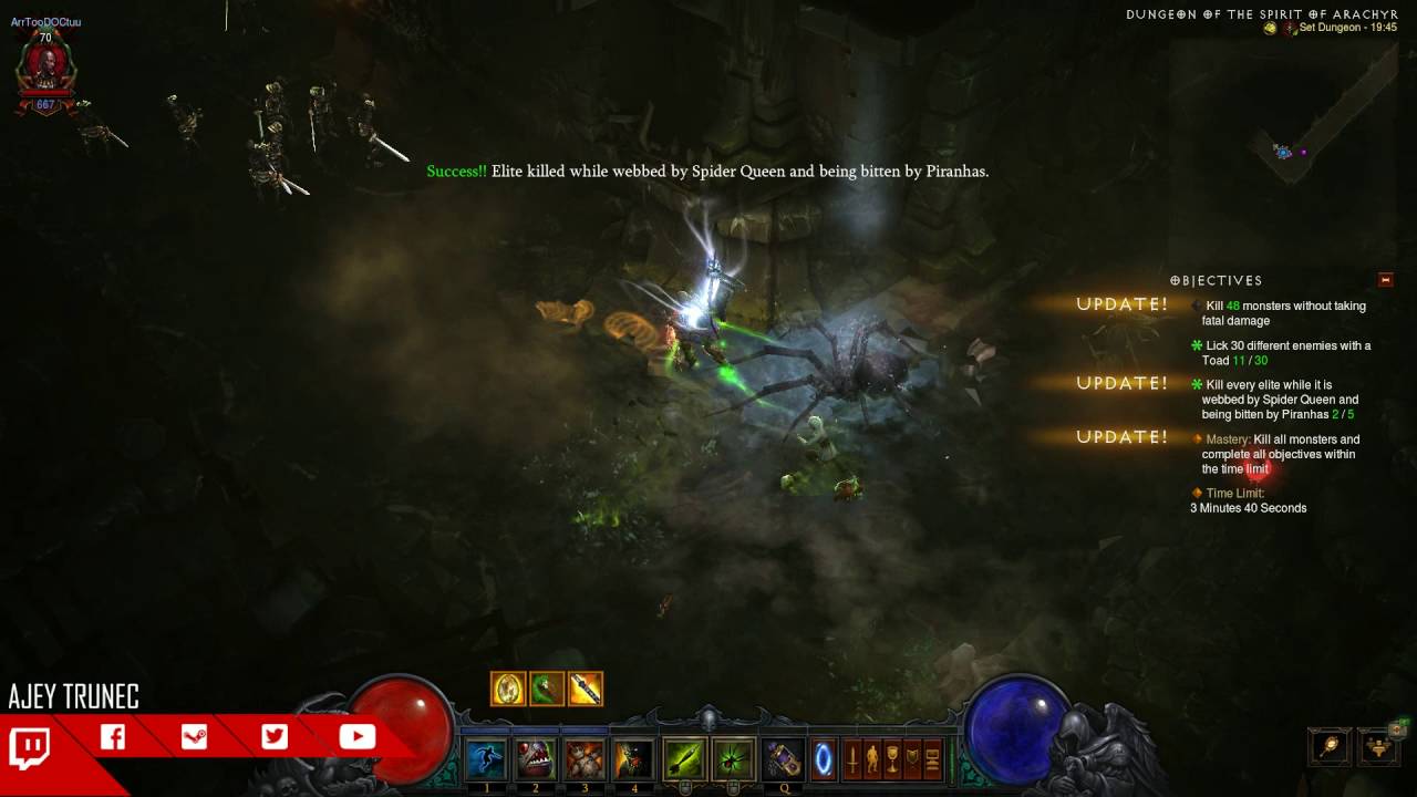 Set dungeon gameplay | Witch Doctor | Spirit of Arachyr - YouTube