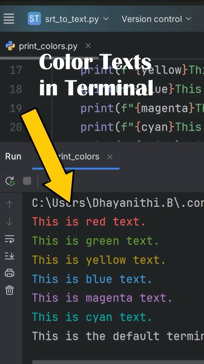 Print Color Texts in terminal #python #pythonshorts #shorts #coding #programming - YouTube