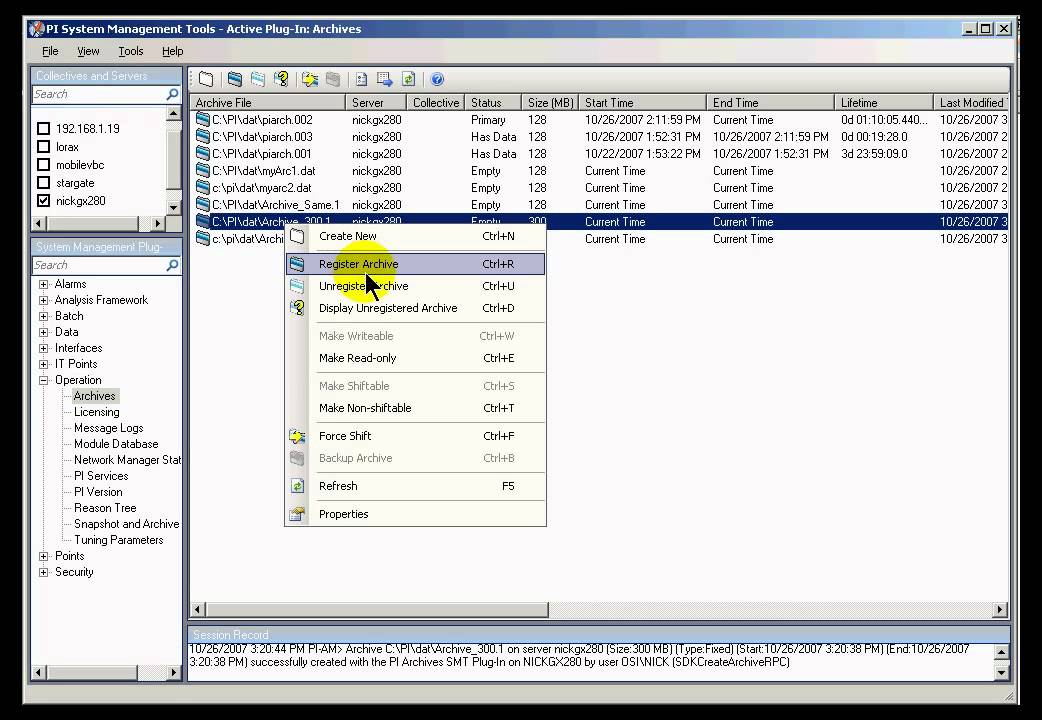 OSIsoft: Exercise on moving a PI archive file. v3.4.375 - YouTube