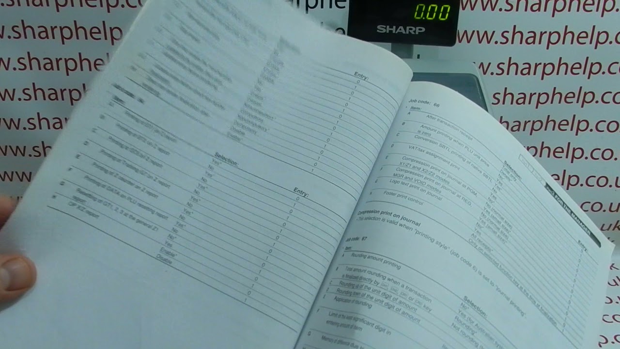 How To Program Copy Receipt Function Sharp XE-A203 XE-A206 Cash ...