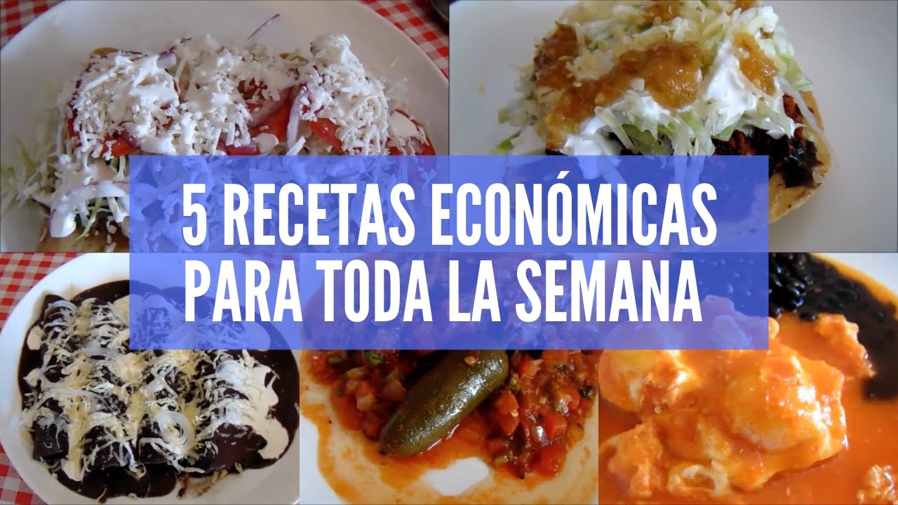 ¿No Sabes que Cocinar? 5 Recetas ECONÓMICAS Para Toda la SEMANA | Erika ...