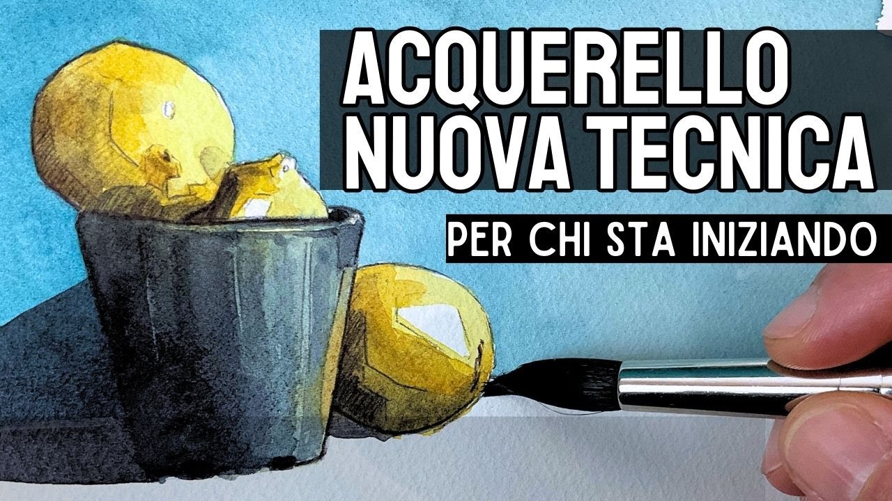 Acquerello, una nuova tecnica per chi sta iniziando - YouTube
