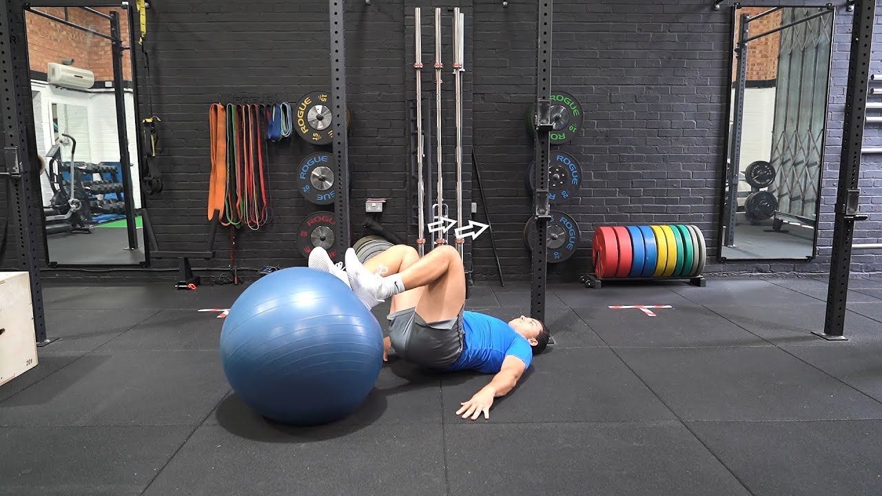 Supine Hamstring Curl Yoga Ball | Hamstring | Strength and Conditioning ...