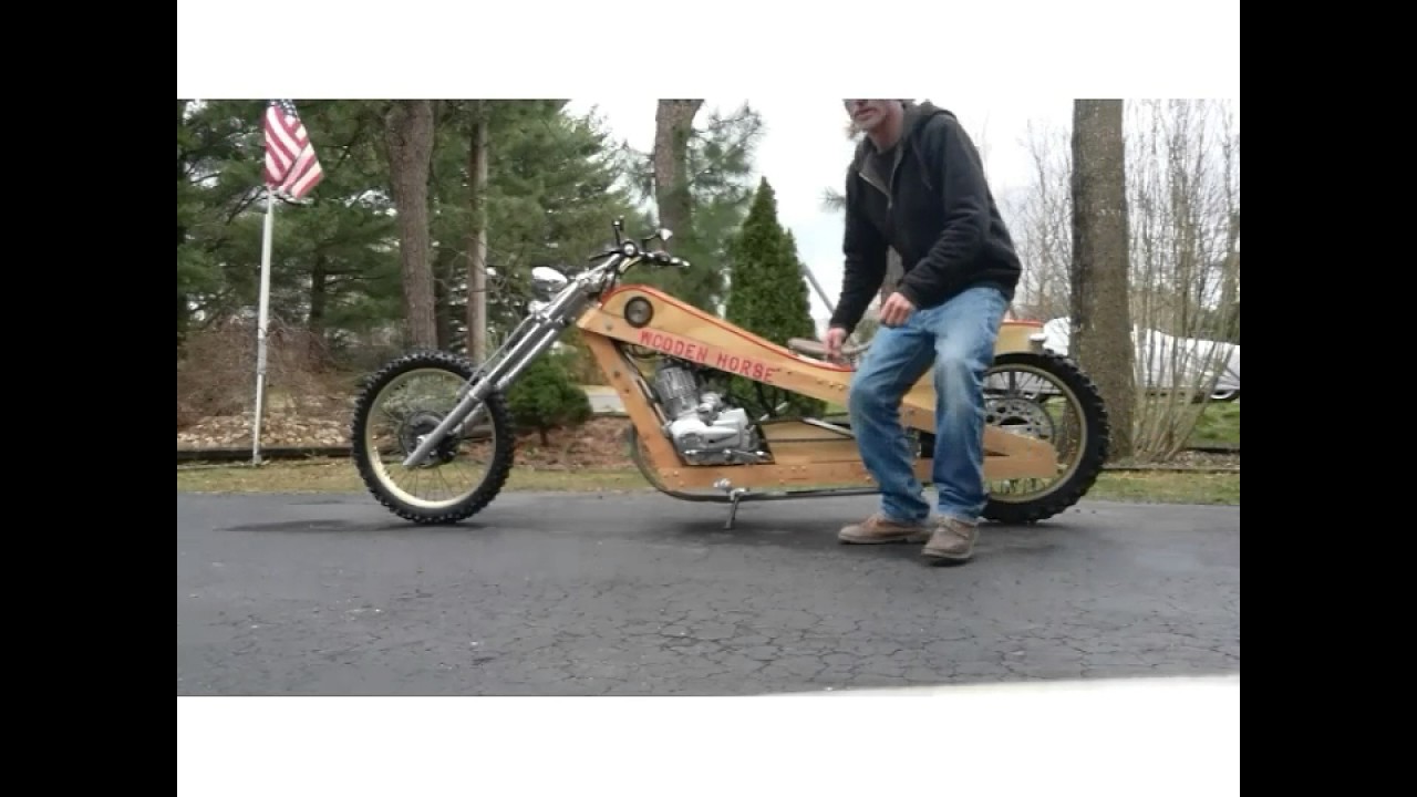 Homemade wooden motorcycle - YouTube