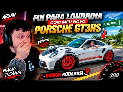 ARUAN REAGE A RENATO GARCIA VIAJANDO 600KM COM SUA NOVA PORSCHE GT3 RS!