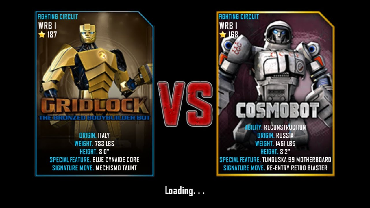 Real Steel WRB Championship GridLock VS Cosmobot NEW UPDATE - YouTube