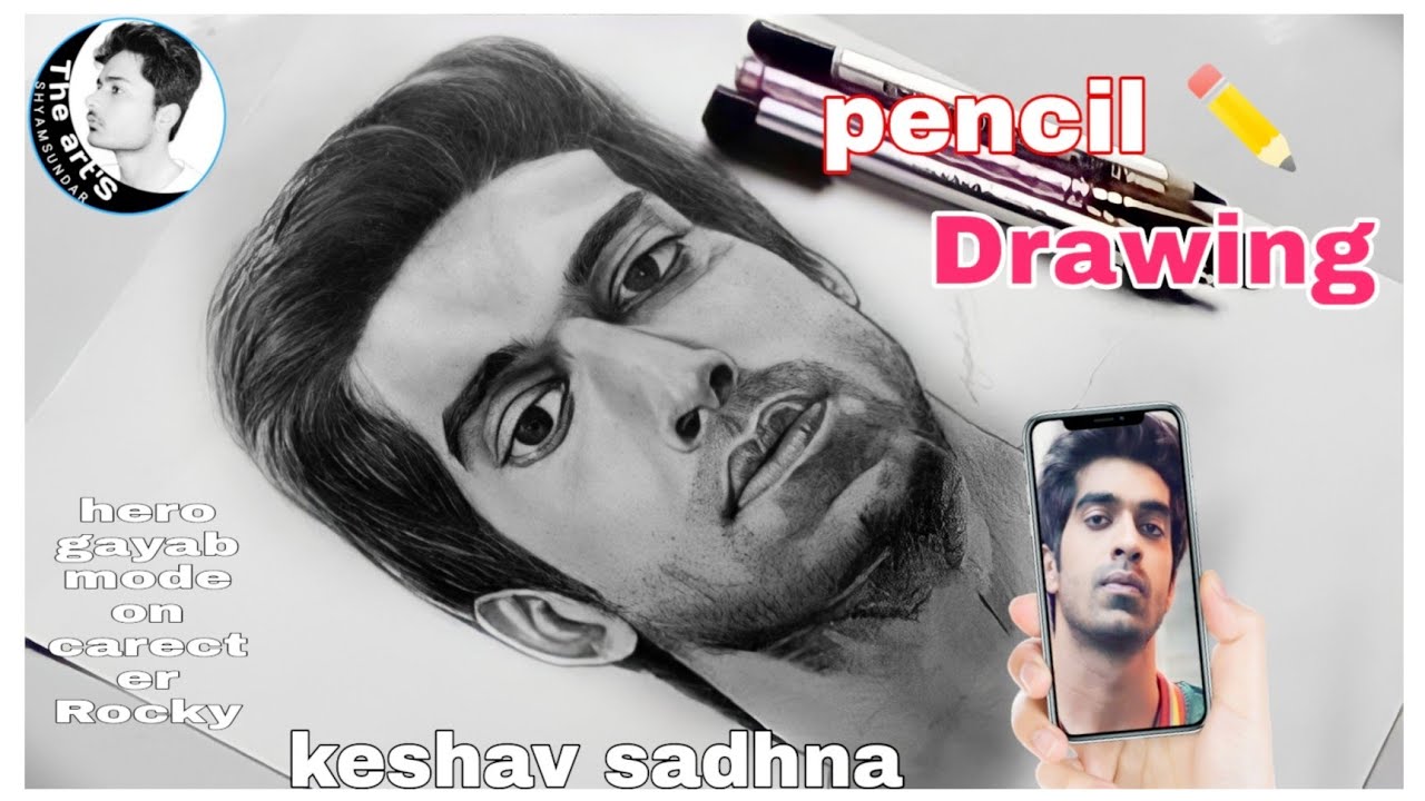 How to draw @keshav.sadhna drawing//Hero gayab mode on rocky Drawing ...