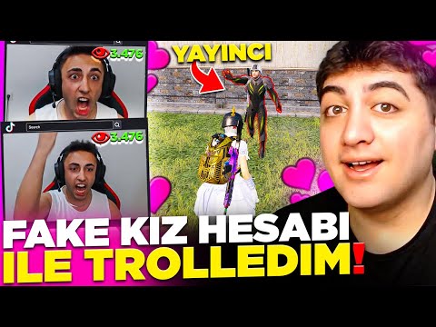 YAYINDA BANA SALLAYAN YAYINCIYI FAKE KIZ HESABIYLA TROLLEDİM! (SİNİR KRİZİ GEÇİRDİ) | PUBG Mobile