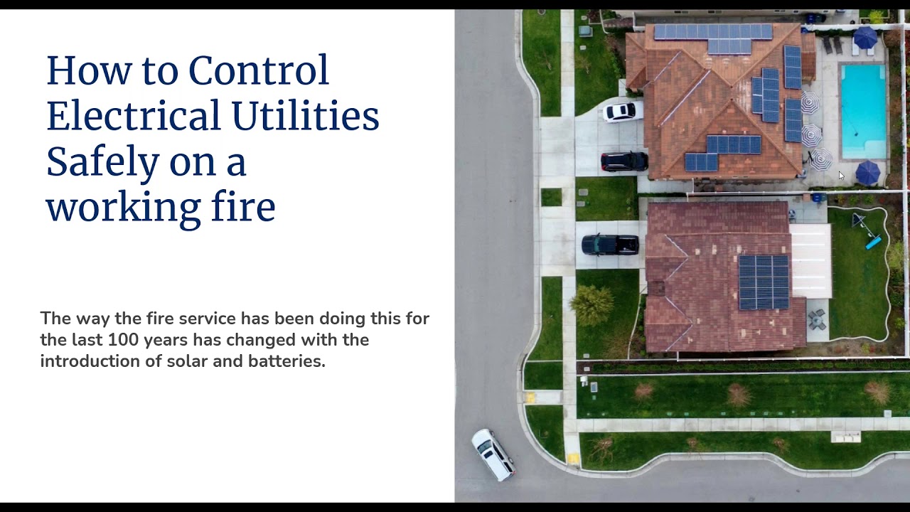 Solar+Storage Fire Safety Training: Single and Multifamily Residential ...