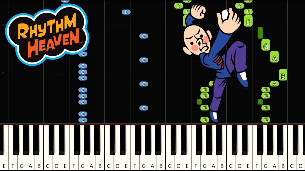 Rhythm Heaven - Munchy Monk | Piano Cover [Synthesia] - YouTube