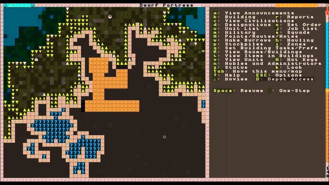 Dwarf Fortress Tutorial 2013 - Episode 2: Mining/ Wood Cutting ...