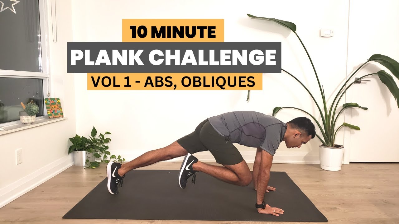 PLANK SERIES - 10 MIN TOTAL AB WORKOUT - abs, obliques, arms and ...