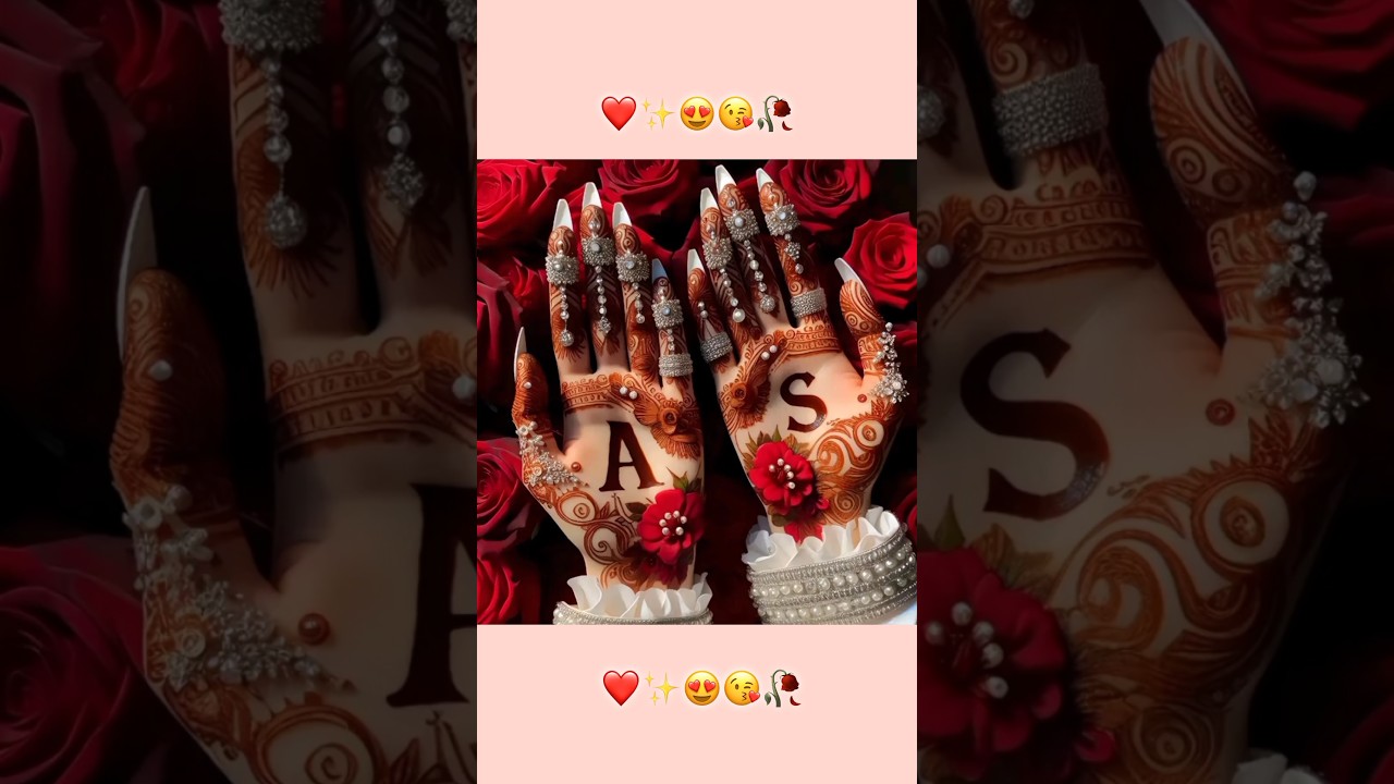 HAND MEHANDI DESIGNS WITH COUPLE NAMES 😘 🥰#love #ziddigirl #meahandi ...