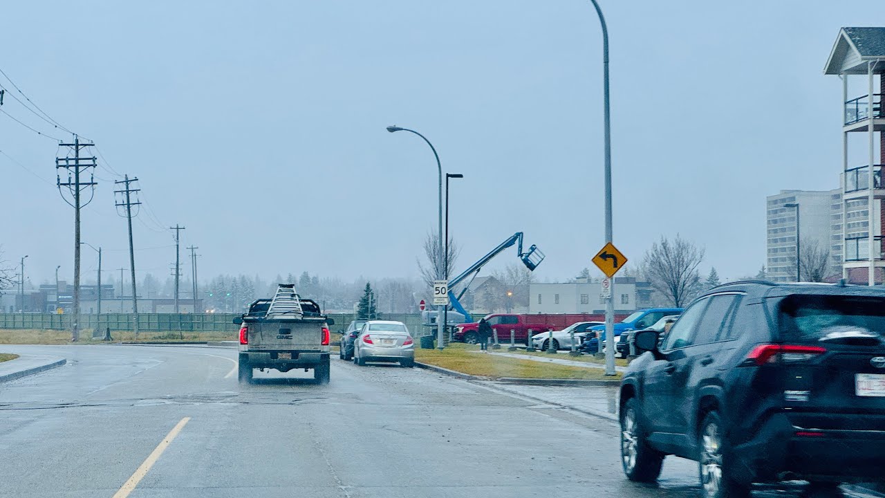 Driving Vlog! Another snow day in October in Alberta. - YouTube