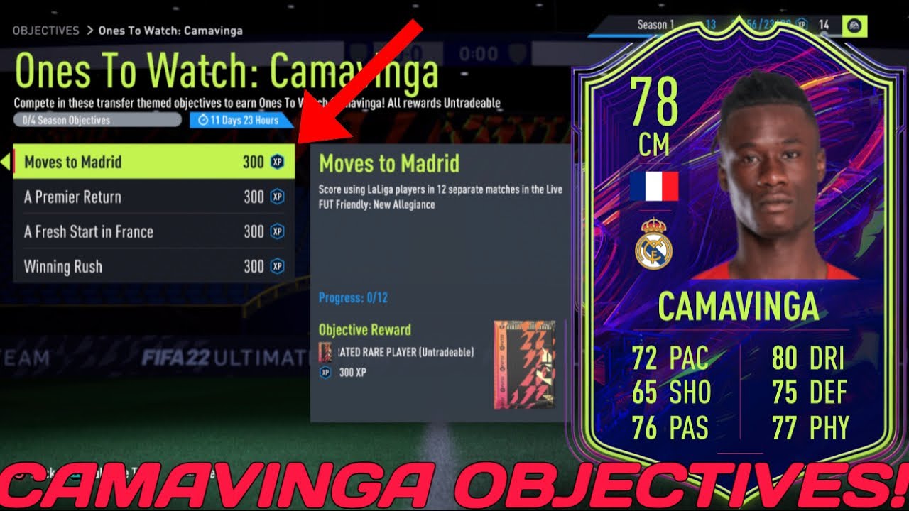 HOW TO COMPLETE CAMAVINGA OBJECTIVES FAST! - 78 Rated OTW Camavinga ...