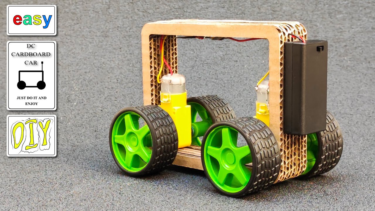 Cardboard DC Car | How to make a Simple DC Car with cardboard - YouTube