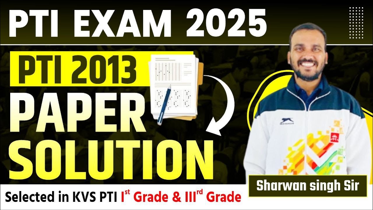 PTI Vacancy | PTI Previous Year Paper | PTI 2013 Paper Solution | PTI ...