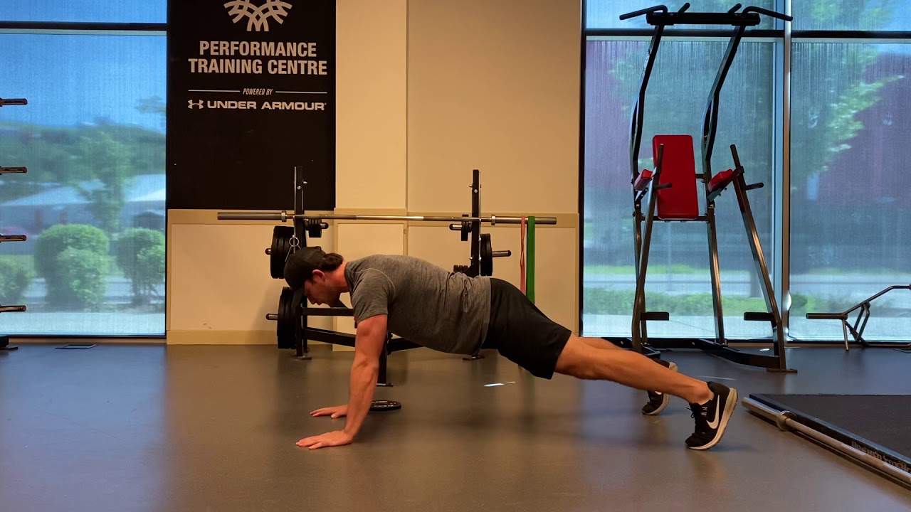 Tall Plank Pull-Through - YouTube
