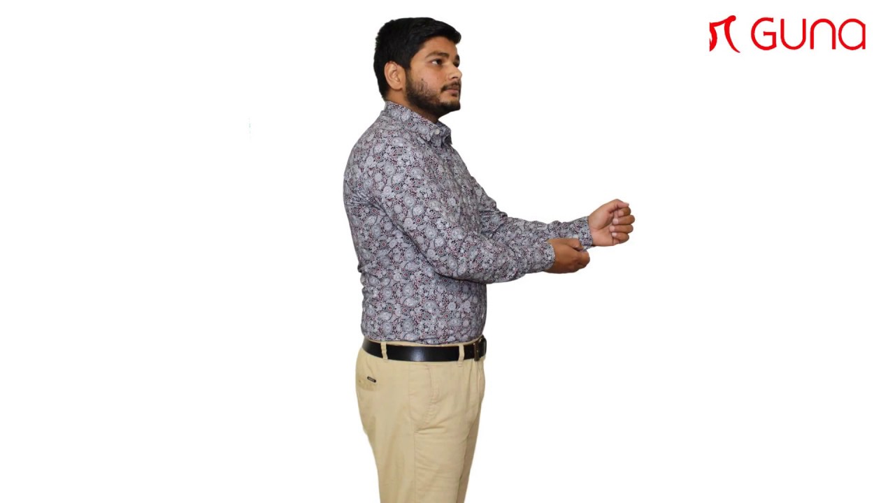 GUNA MEN'S SHIRT BLACK COTTON WITH MULTI COLOUR PRINT GMSBK20180009 ...