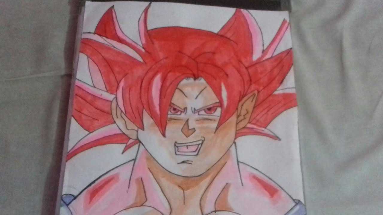 how to draw a goku pencil sketch step by step | goku water colour ...