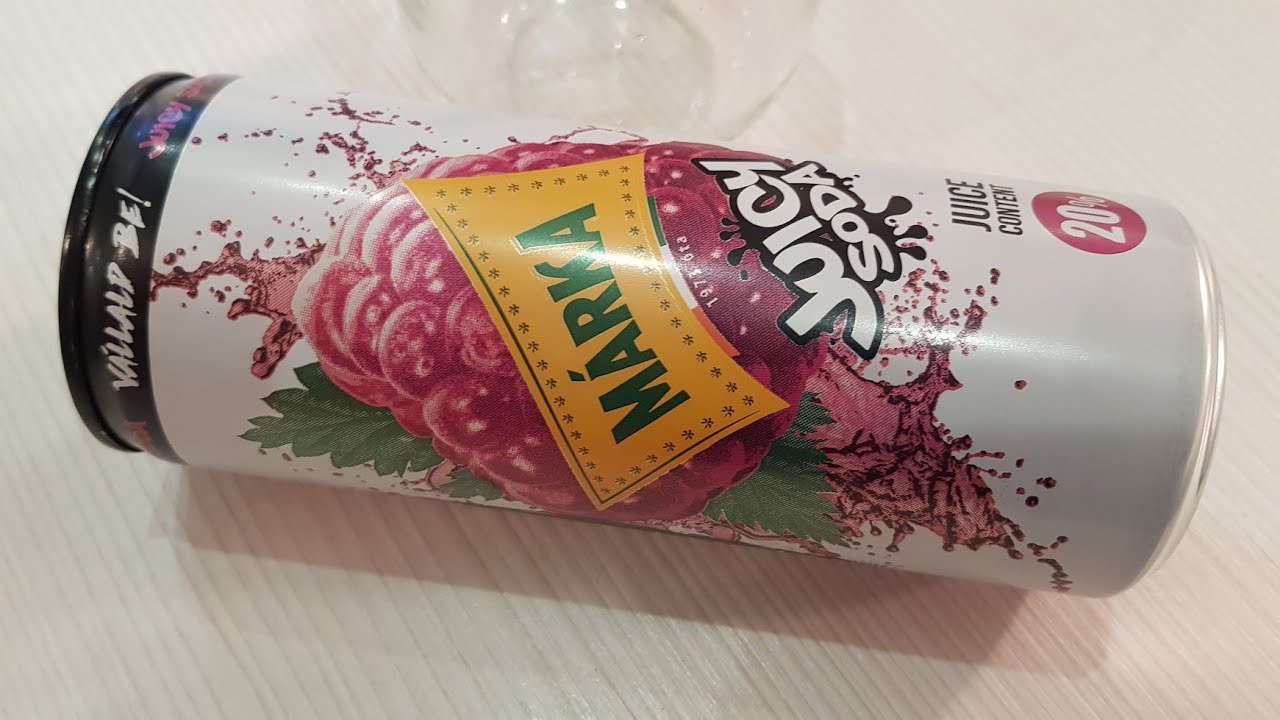 Márka Juicy Soda Soft Drink Unboxing 2021 Juice Content 20% - YouTube