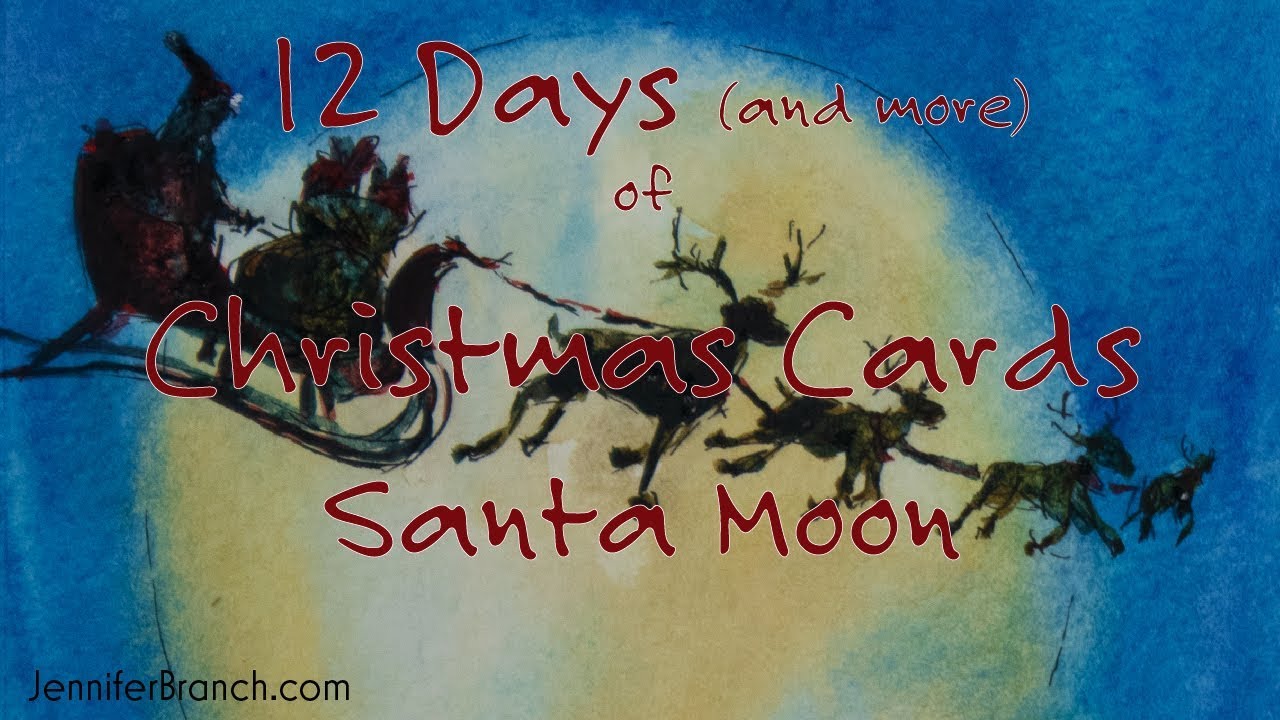Christmas Card Santa Moon - YouTube