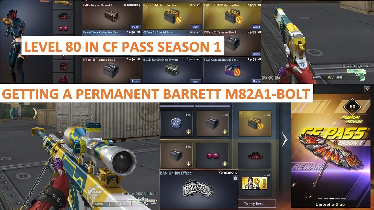 LEVEL 80 IN CF PASS SEASON 1 & GETTING A PERMANENT BARRETT-M82A1-BOLT ...