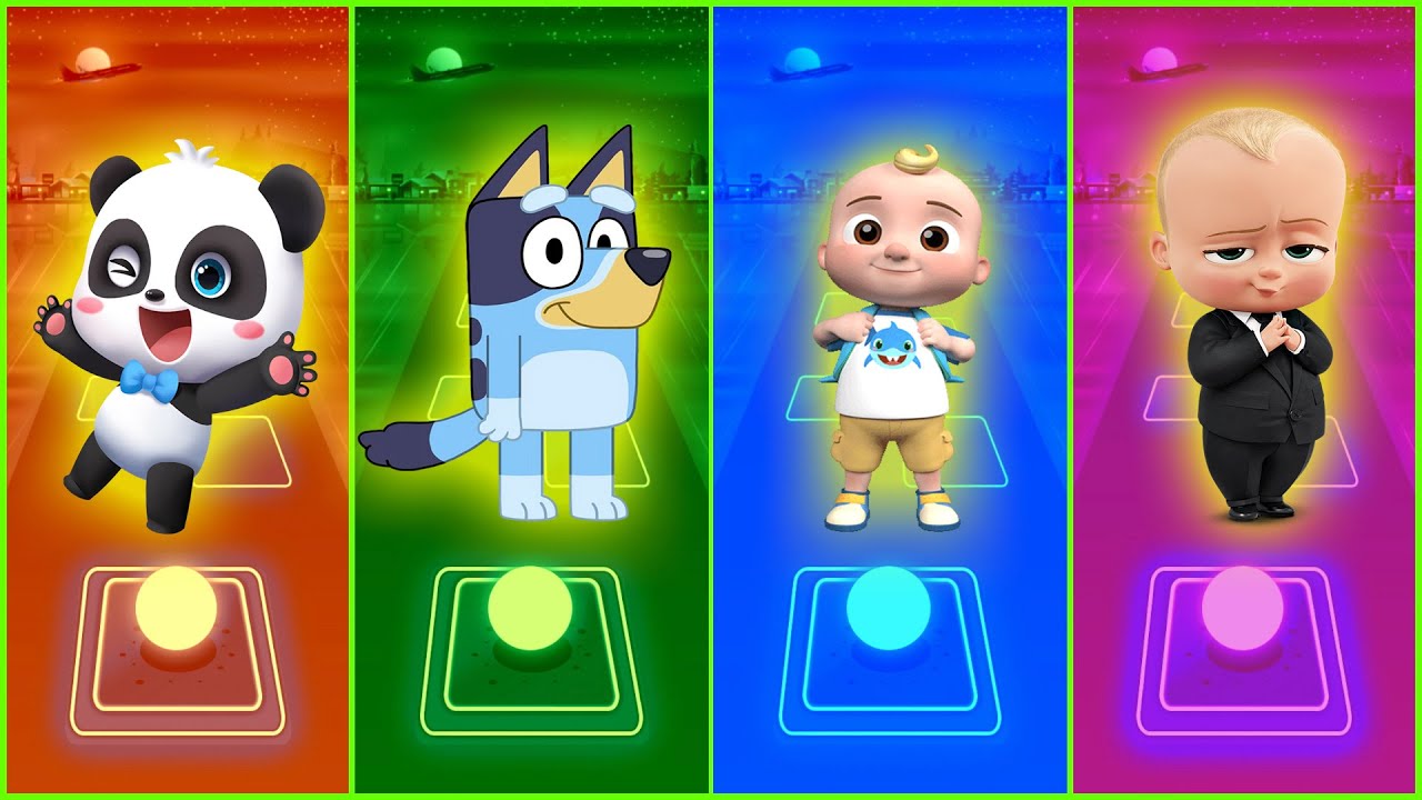 BABYBUS🆚BLUEY🆚COCOMELON🆚BOSS BABY #tileshopsong #coffindance # ...