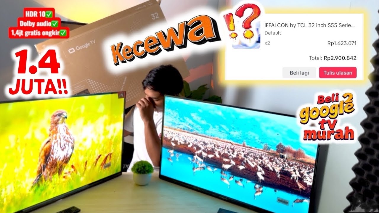 Beli TV 32” di online pecah..⁉️ 1,4juta doang tapi kok🥹😭 - YouTube