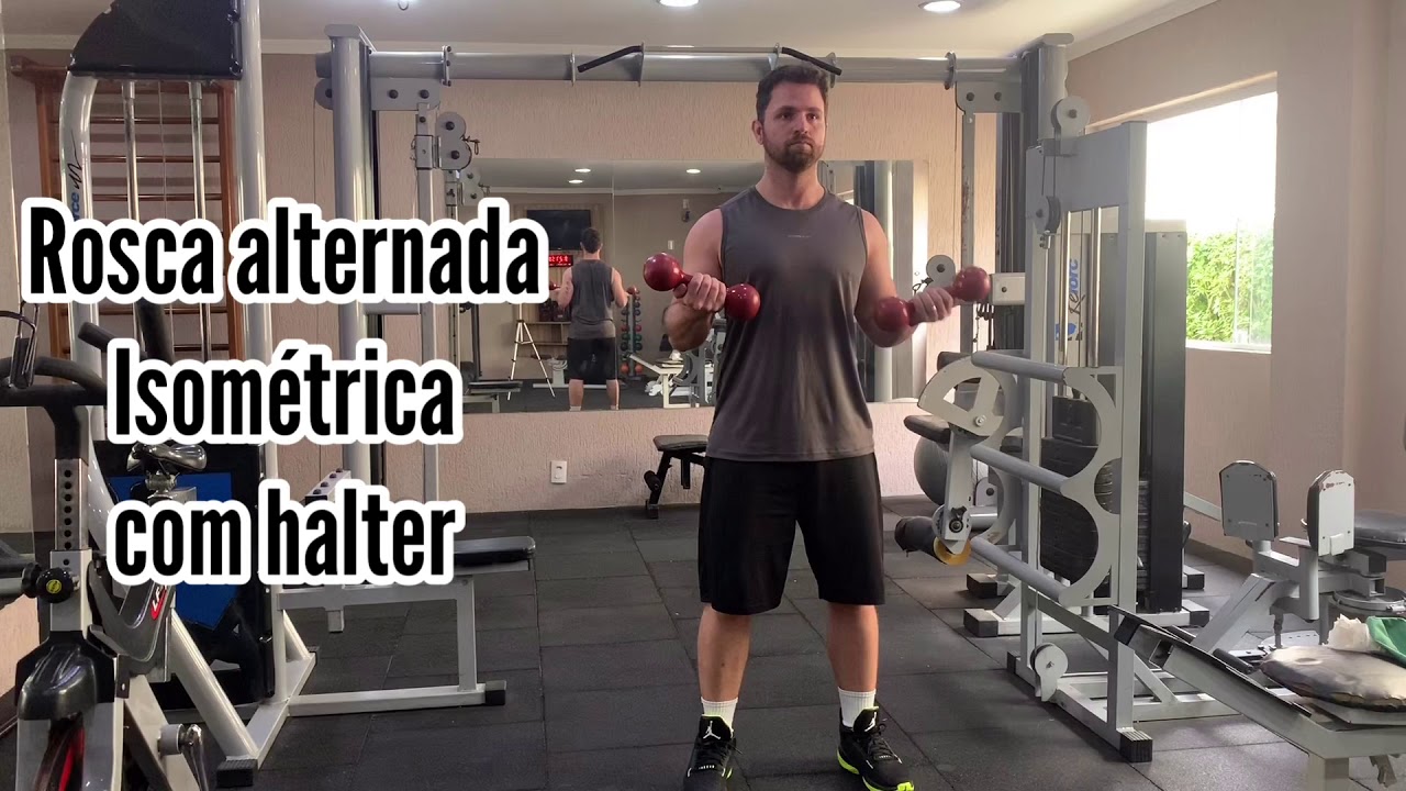 Rosca alternada isométrica com halter - YouTube