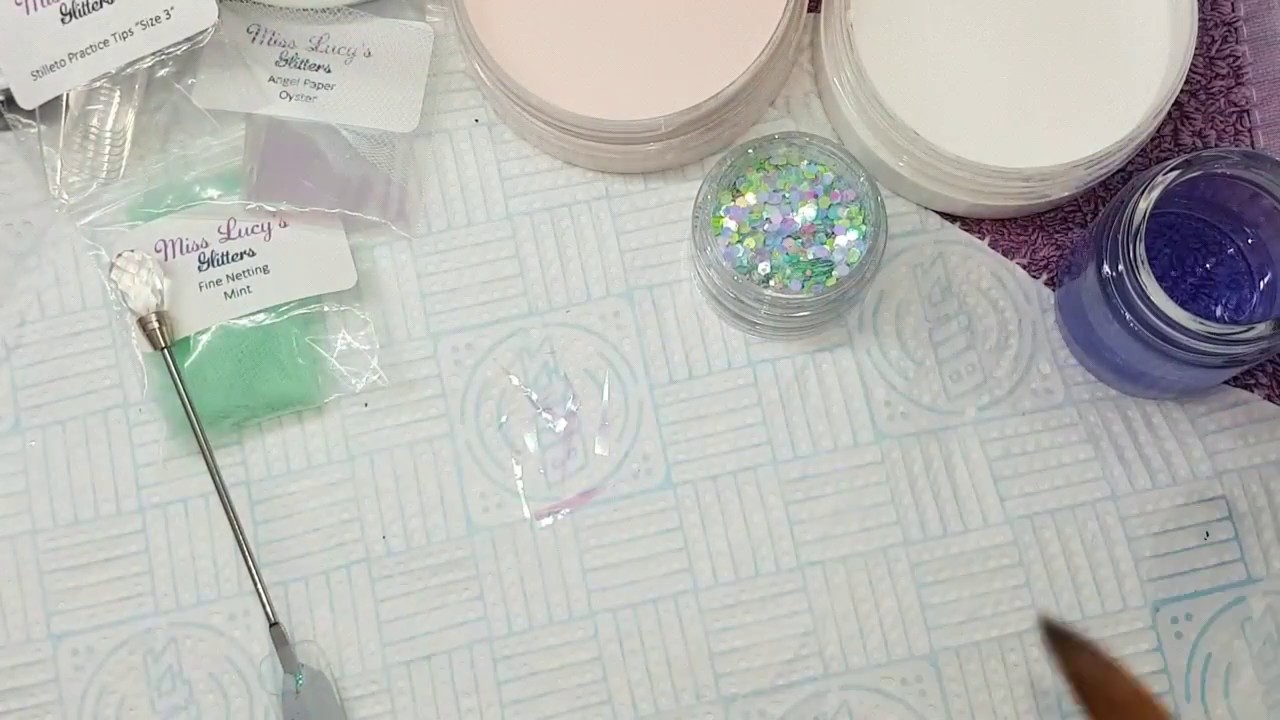 Embedded Acrylic Design. Including Glitter, Netting & Angel Paper - YouTube