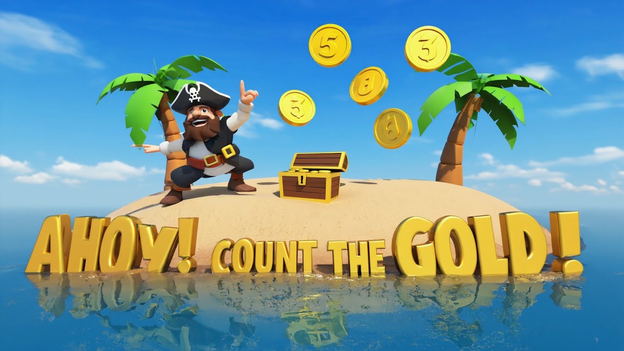 Ahoy! Count the Gold 🏴‍☠️ | Pirate Counting Song for Kids | Numbers 1 ...