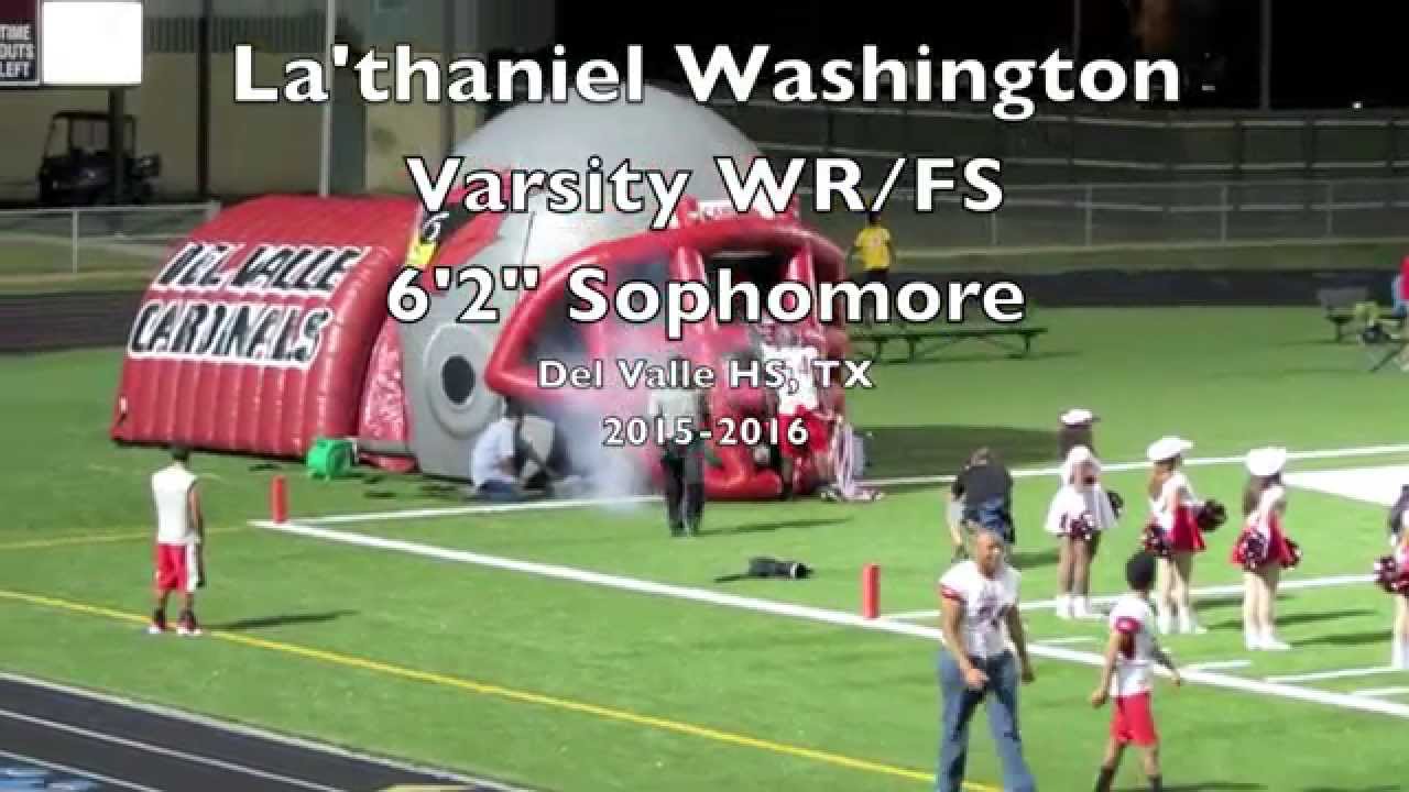 Lathaniel Washington DV Football 2015-2016 - YouTube
