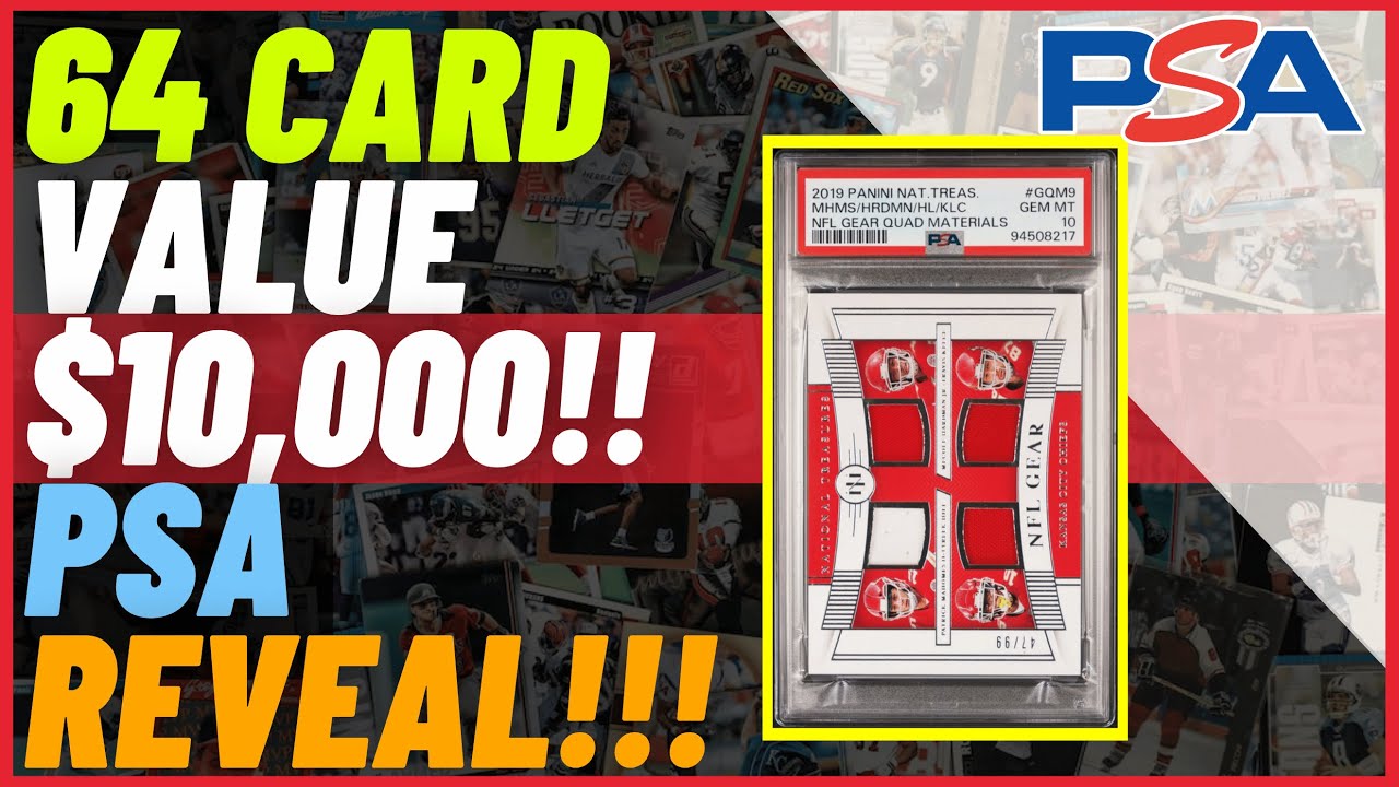 PSA SPORTS CARD REVEAL! 64 TOTAL CARDS - $10,000+ IN VALUE - YouTube