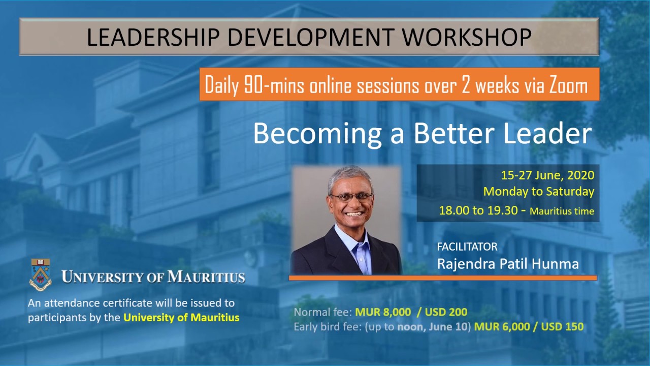 Leadership Development Workshop June 2020 - YouTube
