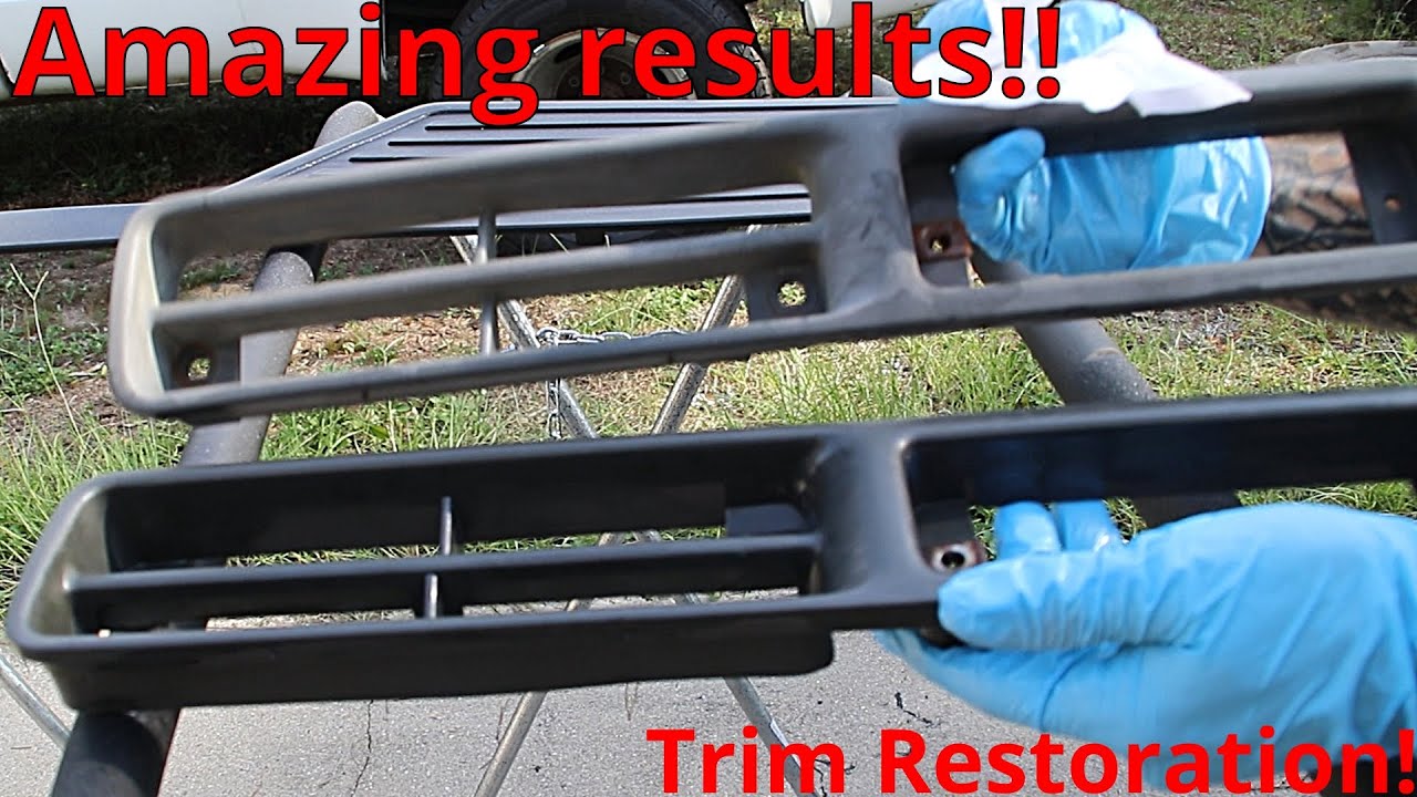 Best product to restore your FADED TRIM!!! Full Process - YouTube