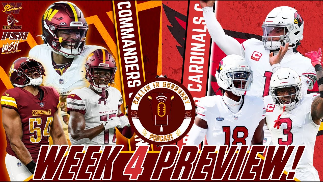 COMMANDERS AT CARDINALS PREVIEW! KINGSBURY RETURN, JD5 VS KYLER ...