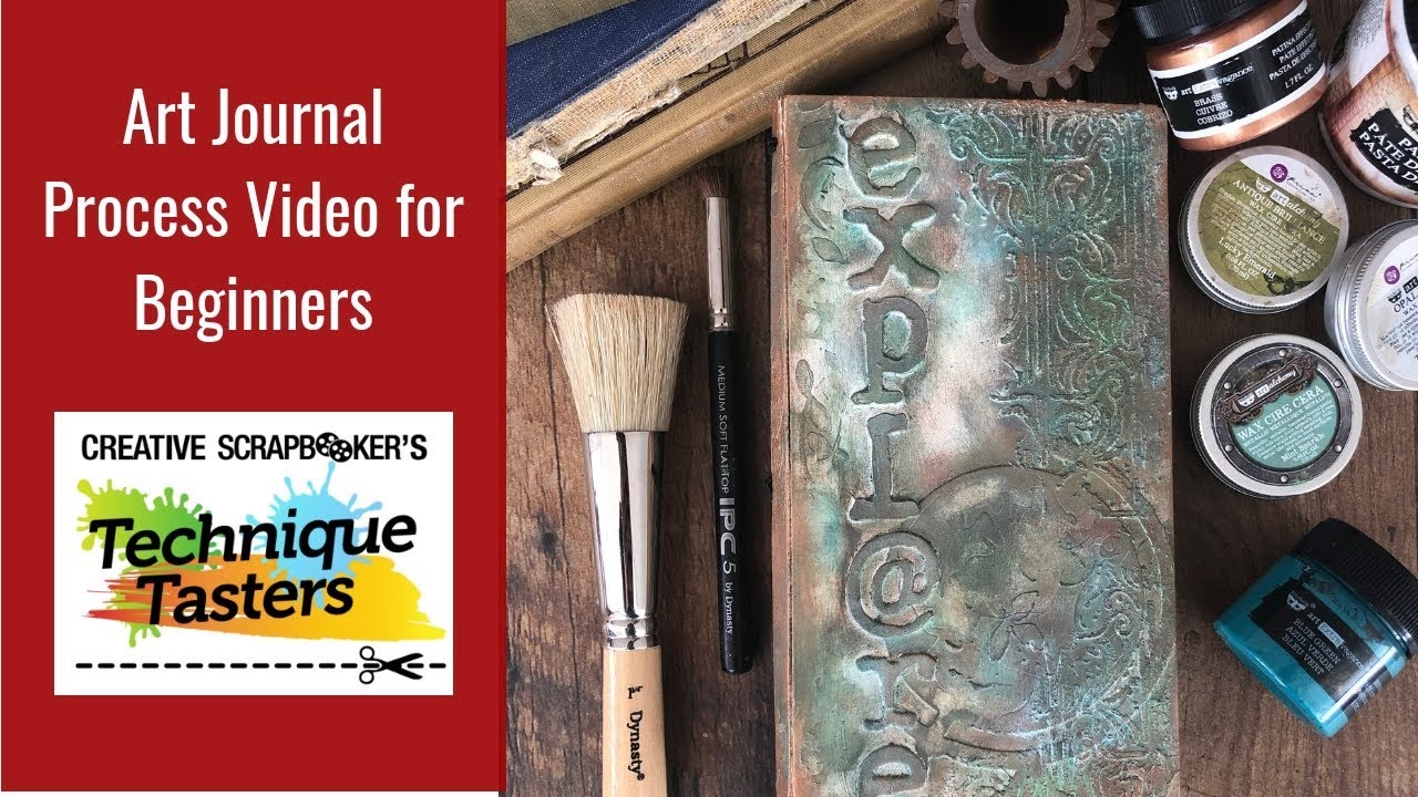 Art Journaling Process Video for Beginners - Technique Tasters #181 ...