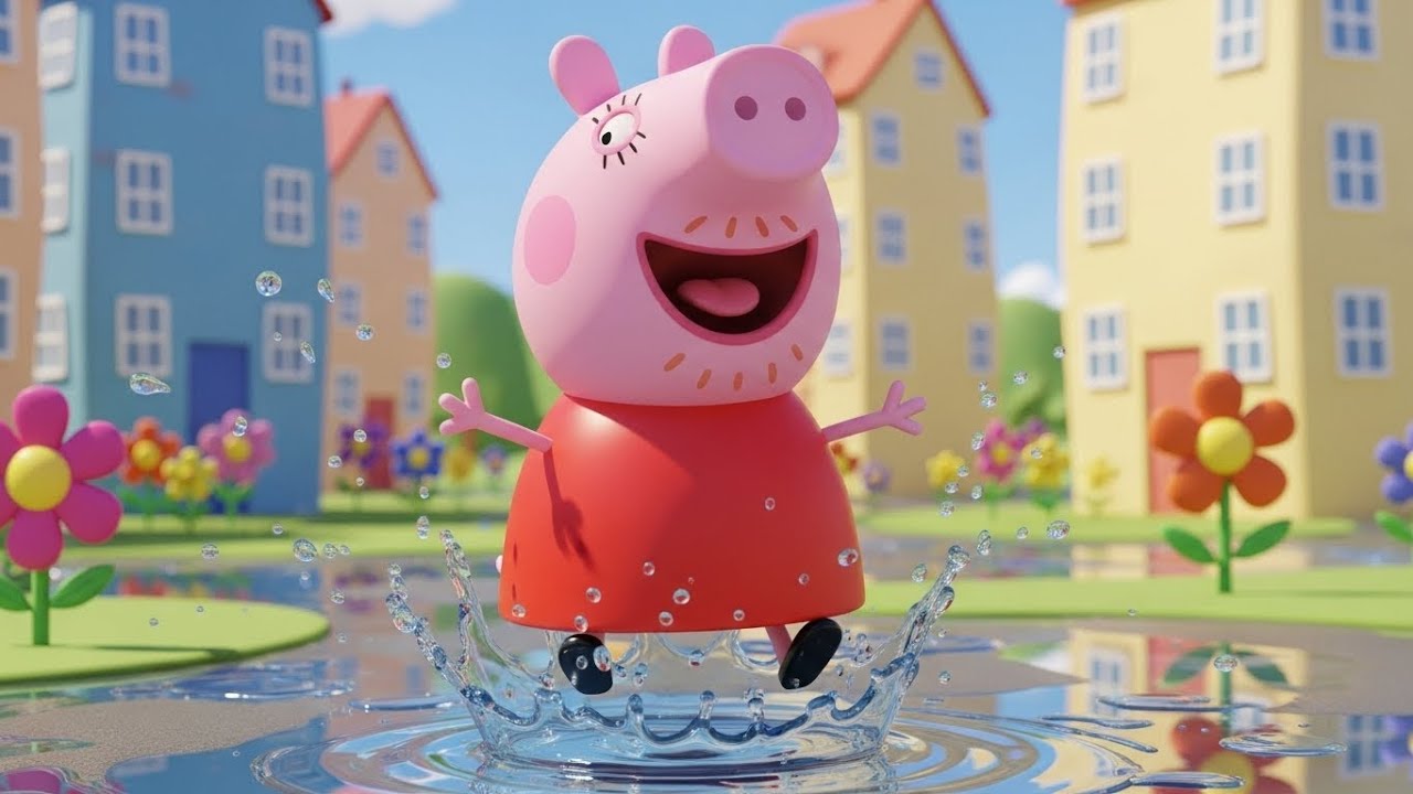 Peppa Pig Jumped Into a Puddle Splash | Kids Songs & Nursery Rhymes ...