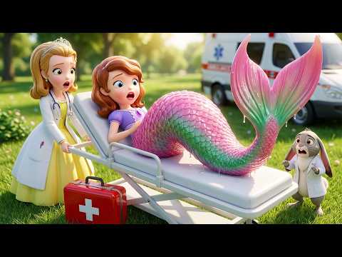 Mermaid Sofia in Trouble! 🧜✨ Amber & Clover’s Gentle Rescue | Funny Sofia the First Animation