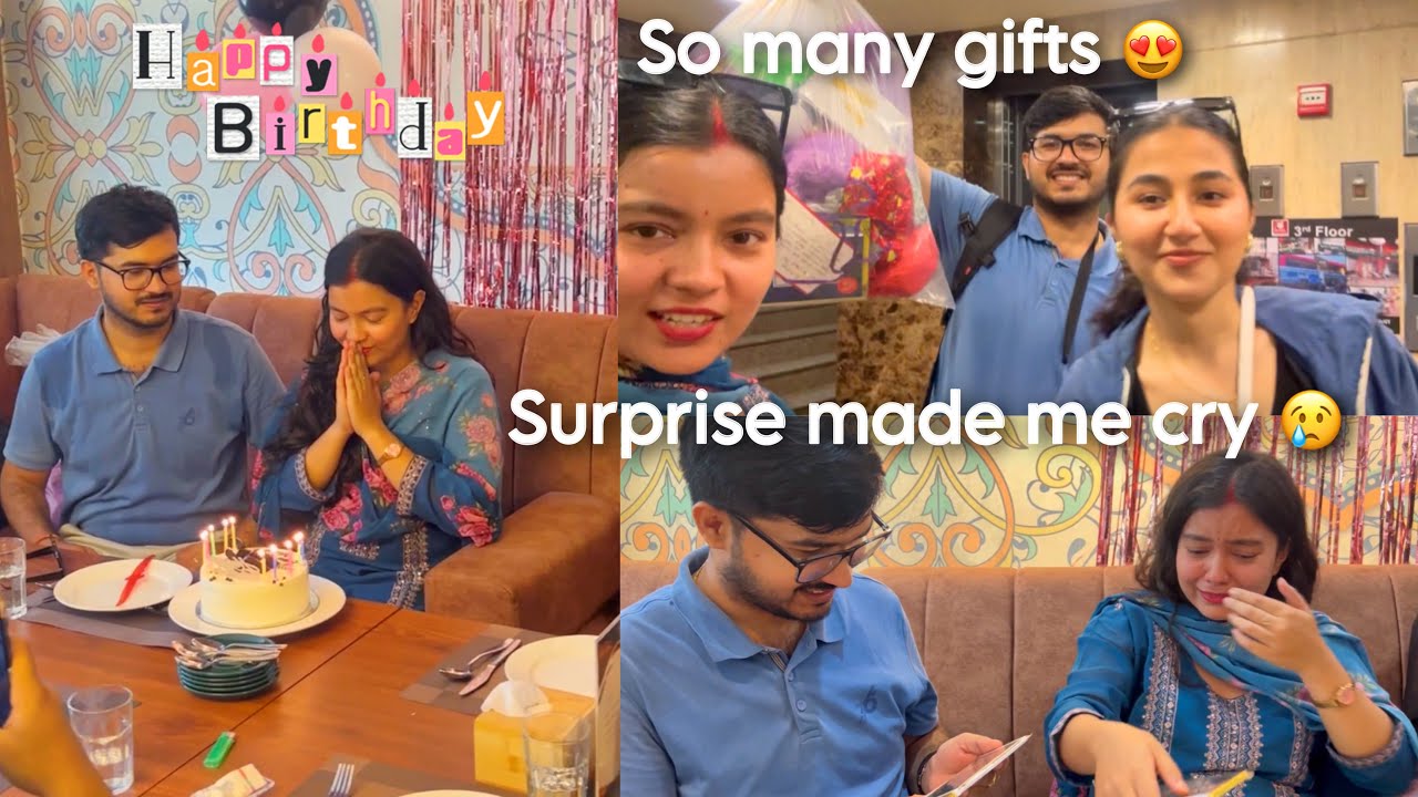SURPRISE BIRTHDAY CELEBRATION || Birthday gifts unboxing || Emotional ...