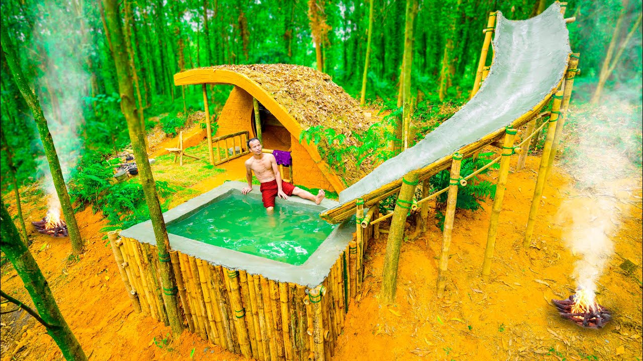 Build Heated Swimming Pool With Water Slide Around The Secret ...