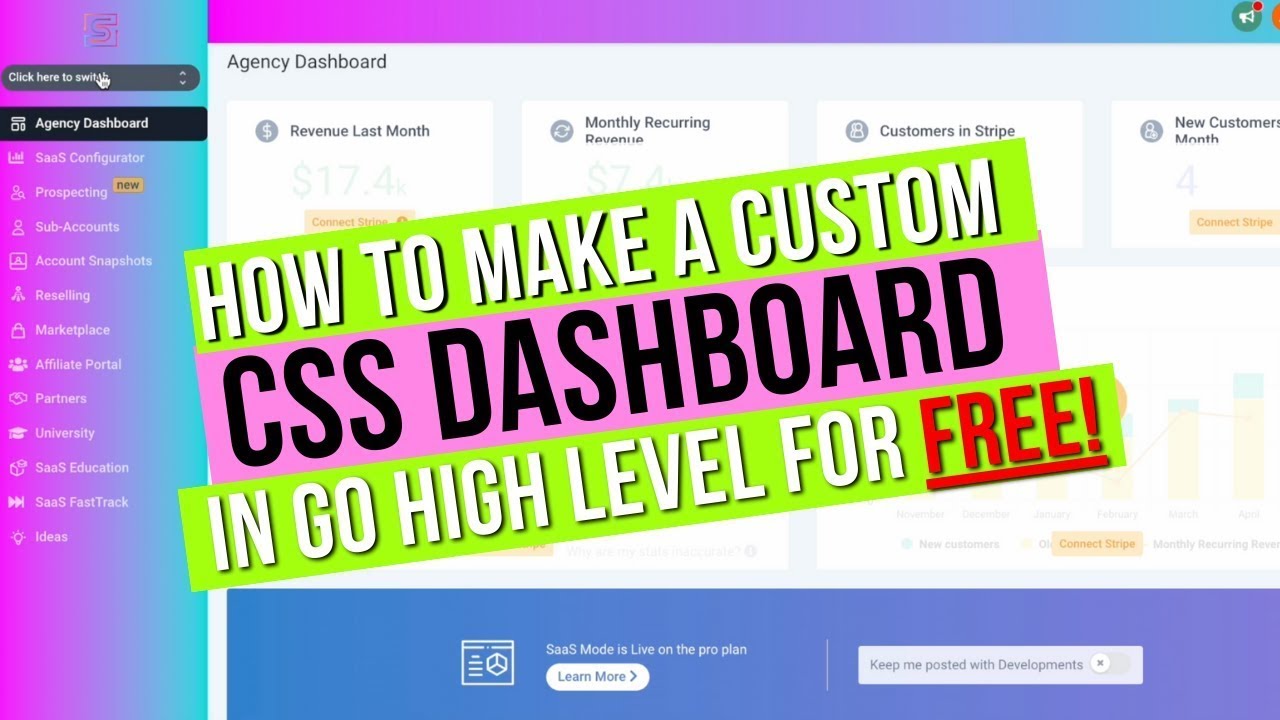 How to make a custom CSS dashboard in Go High Level for FREE! - YouTube