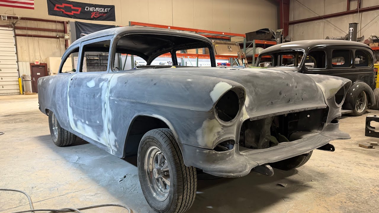 Getting Closer on the Old Man’s ‘55! Bodywork & Panel Fitment - YouTube