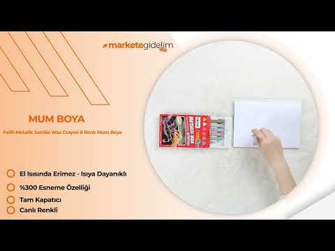 Fatih Metalik Jumbo Wax Crayon 6 Renk Mum Boya - Marketegidelim | www.marketegidelim.com